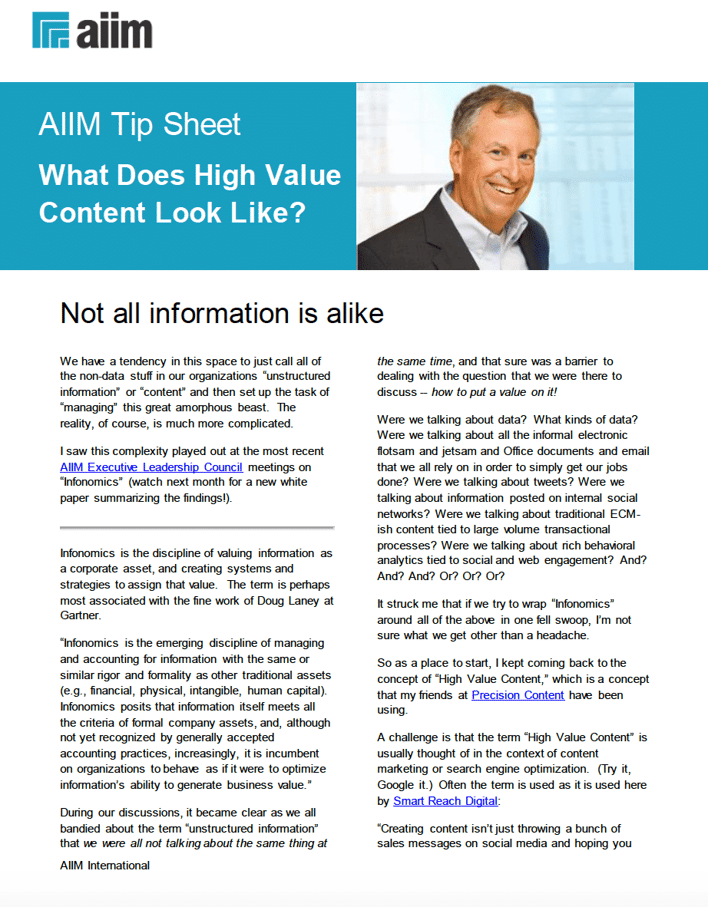 What Does High Value Content Look Like?