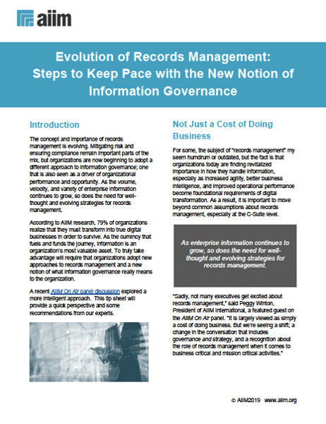 Evolution of Records Management