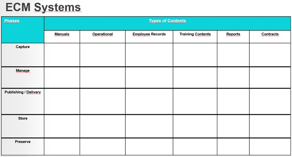 How to Create an Information Management Systems Matrix